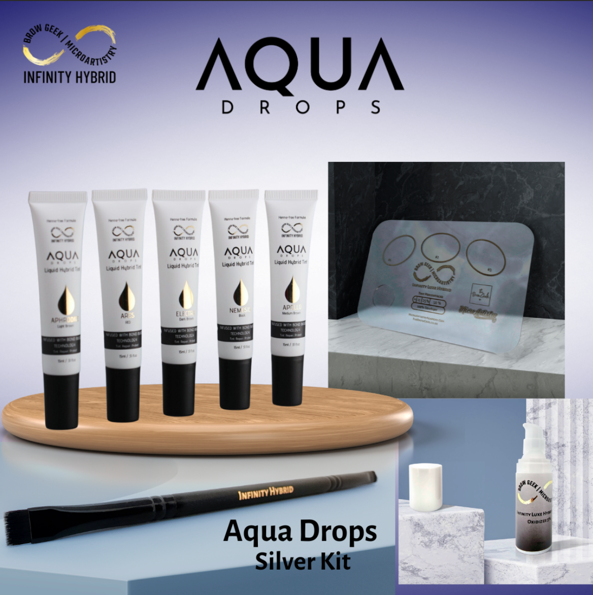 Infinity Aqua Drops KIT | Hybrid Brow Tint – Lash Tribe